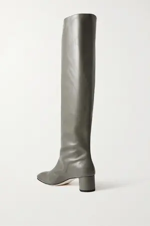 AeydĒ Willa Knee High Leather Boots - Anthracite
