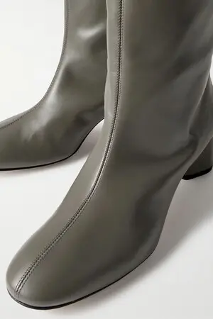AeydĒ Willa Knee High Leather Boots - Anthracite