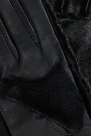 Loulou De Saison Edna Calf Hair And Leather Gloves