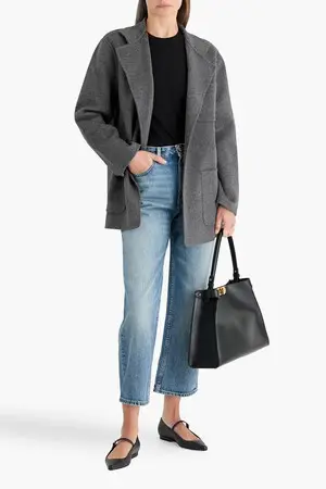 TOTEME Brushed Woolfelt Relaxed Fit Jacket - Gray