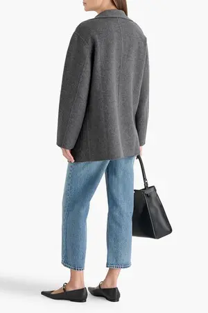 TOTEME Brushed Woolfelt Relaxed Fit Jacket - Gray