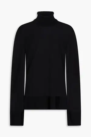 TOTEME Lyocell-blend Turtleneck Sweater With Slit Sleeves - Black
