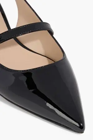 STUART WEITZMAN Aura Patent Leather Slingback Mary Jane Flats
