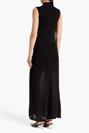 TOTEME Draped Jersey Maxi Dress - Black