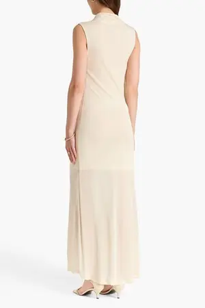 TOTEME Draped Jersey Maxi Dress - Ecru