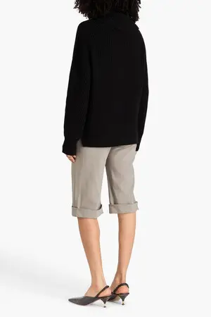 Loulou De Saison Cecil Ribbed Cashmere Sweater - Black