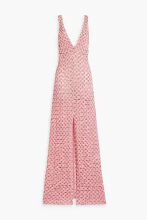 Missoni Metallic Crochetknit Coverup - Red