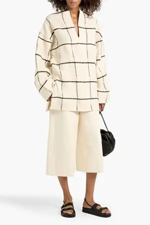 TOTEME Checked Cotton-blend Tweed Tunic