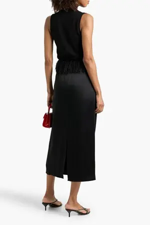 TOTEME Draped Wool-blend Top