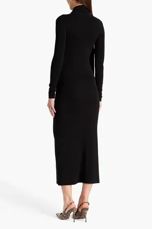 TOTEME Draped Stretch-jersey Midi Dress