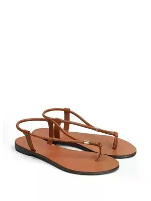 NICOLAS LAINAS Leather Flat Sandals