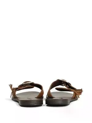 NICOLAS LAINAS Suede Flat Sandals