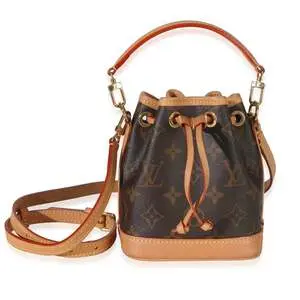 LOUIS VUITTON Monogram Canvas Nano Noe Nm Bucket Bag - Brown
