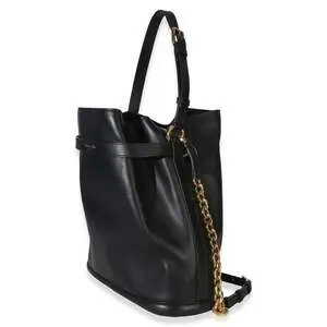 Dior Calfskin Cd Embossed Bucket Bag - Black