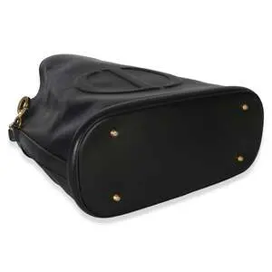 Dior Calfskin Cd Embossed Bucket Bag - Black