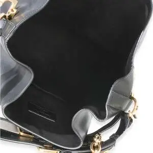 Dior Calfskin Cd Embossed Bucket Bag - Black
