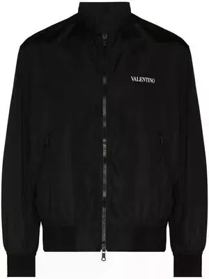 Valentino Garavani Logo Zip-up Bomber Jacket