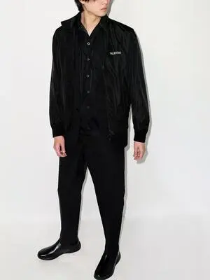 Valentino Garavani Logo Zip-up Bomber Jacket