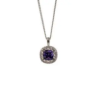 1610ISTANBUL Byzantine Judas Tree Amethyst Necklace - Grey