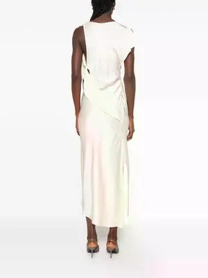 Victoria Beckham Sleeveless Draped Asymmetric Dress - Neutrals