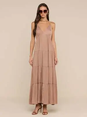 L'Agence Lua Tiered Maxi Dress
