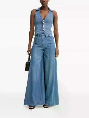 SIMONA CORSELLINI Embellished Denim Top