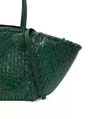 Dragon Diffusion Teresa Woven Leather Tote Bag - Green
