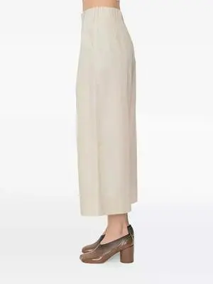 SUSANNE BOMMER Pleated Wide-leg Cropped Trousers