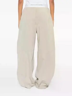 Alexander Wang Pleated Knee Trousers With Logo Elastic Waistband