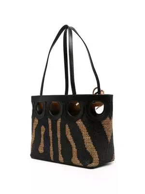 FERRAGAMO Medium Gancini Zebra-pattern Tote Bag