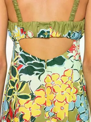ALEMAIS Solstice Floral-print Midi Dress - Green