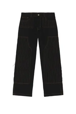 PAS UNE MARQUE Distressed Patch Carpenter Pants