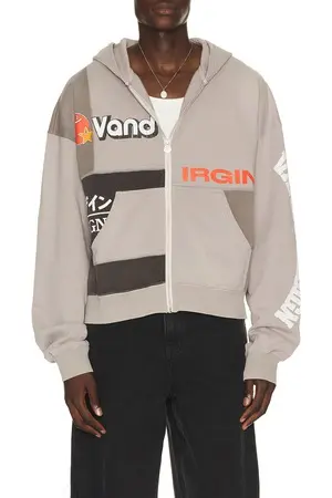 VANDYTHEPINK Paneled Zip Up Hoodie