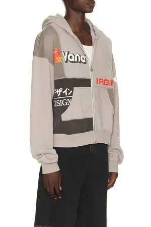 VANDYTHEPINK Paneled Zip Up Hoodie