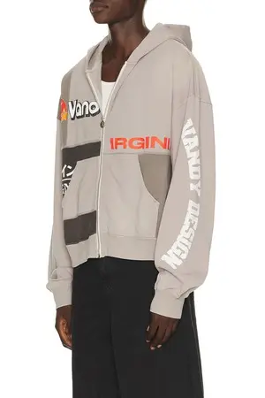 VANDYTHEPINK Paneled Zip Up Hoodie