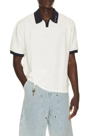 HONOR THE GIFT Pique Colorblock Polo - Bone