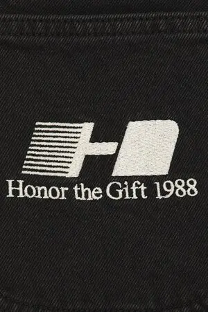HONOR THE GIFT Frayed Edge Denim Bermudas - Black