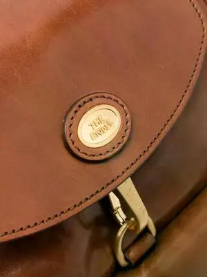 THE BRIDGE Logo Plaque Leather Backpack