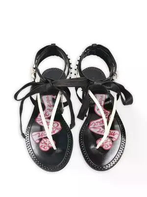 Alaïa Graphic Print Gladiator Sandals