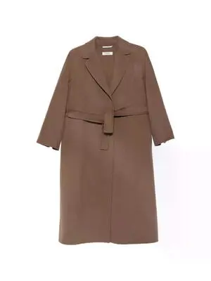 Max Mara Belted Notch-lapels Coat - Brown