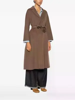 Max Mara Belted Notch-lapels Coat - Brown