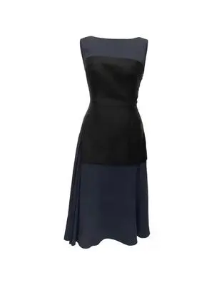 Dior Color-blocked Sleeveless Dress - Blue
