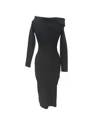 THE ROW Nania Off-shoulder Knit Dress