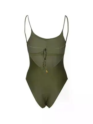 Farm Rio Floral Print Spaghetti Strap Swimsuit