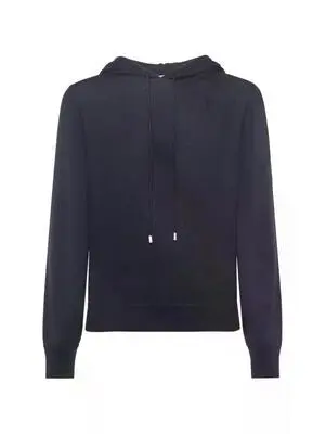 GALIANO Fine-knit Virgin-wool Hoodie