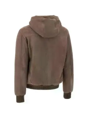 VOLFAGLI FIRENZE Shearling-lined Hooded Bomber Jacket