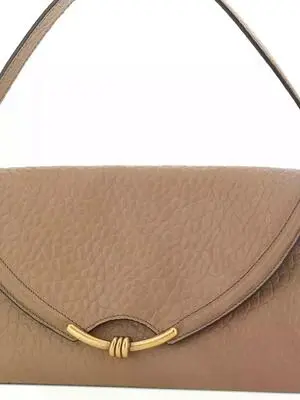 GIANNI CHIARINI Bea Maxi Grain Leather Shoulder Bag - Neutrals