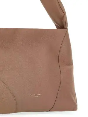 GIANNI CHIARINI Suria Grained Leather Shoulder Bag - Neutrals