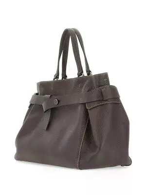 GIANNI CHIARINI Miranda Leather Tote Bag - Brown