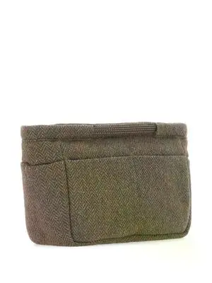GIANNI CHIARINI Herringbone Wool Clutch Bag